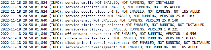 How to tell the Service Client services are live on Windows?