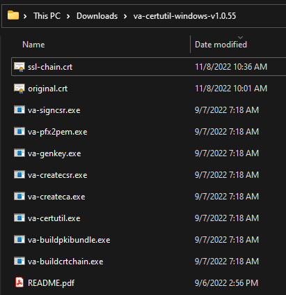 How to create a full chain certificate from Windows certificate store ...