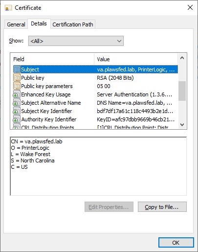 VA: How to create and verify SSL certificates